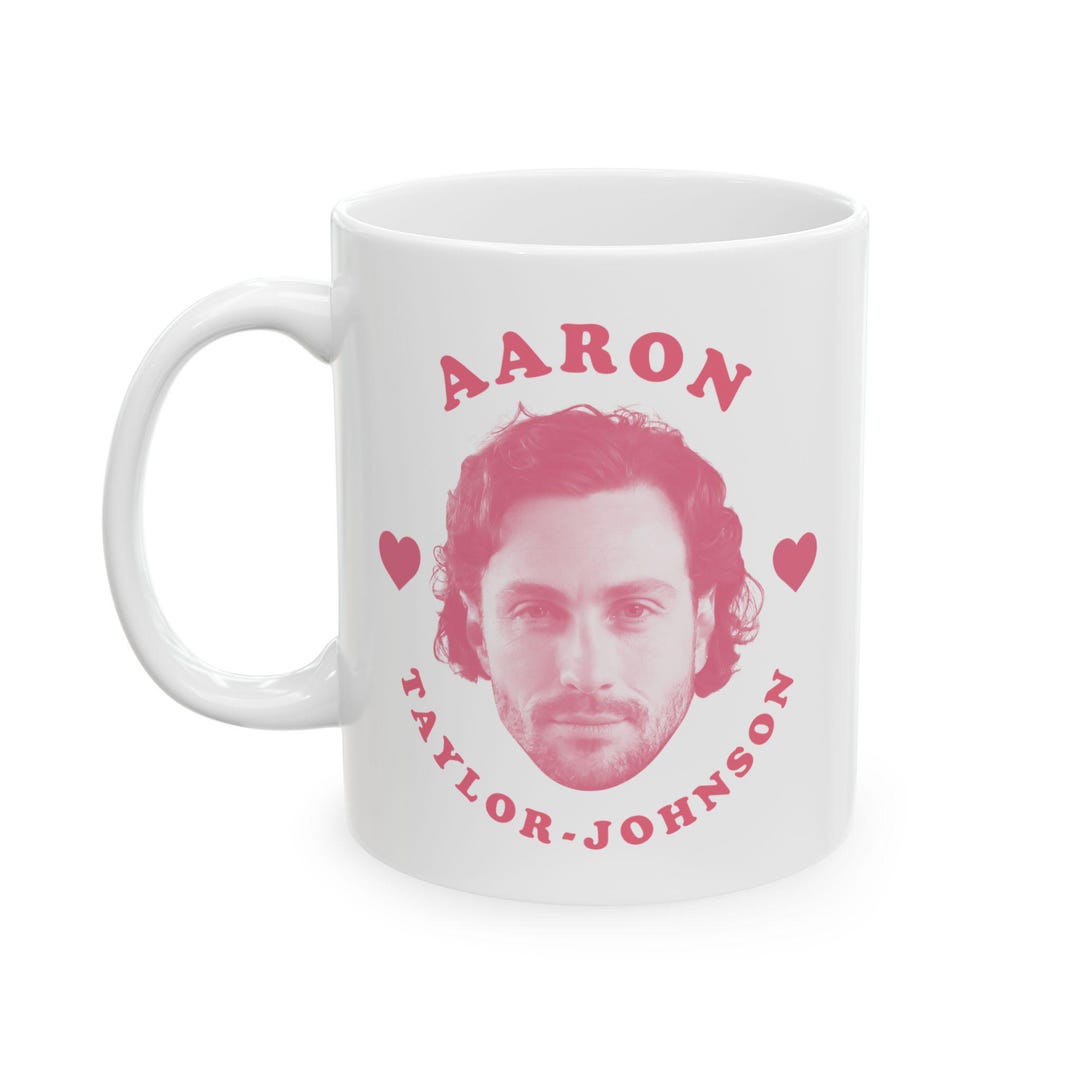 Aaron Taylor-johnson Pink Heart Mug, Aaron Taylor-johnson Mug - Etsy