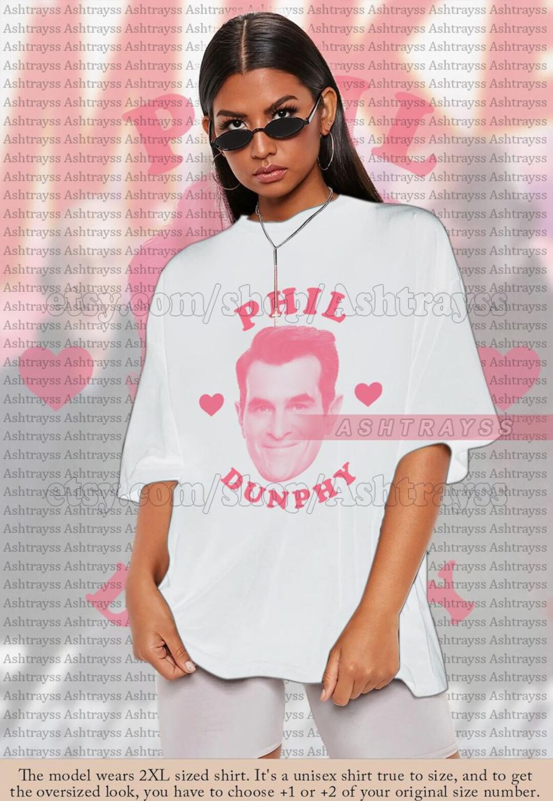Phil Dunphy Pink Heart T-shirt Sweatshirt, Phil Dunphy Tee - Etsy