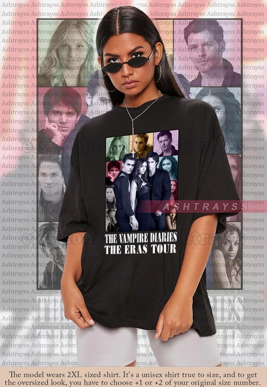 TVD All Characters the Eras Tour Tee, Damon Salvatore Elena Gilbert ...