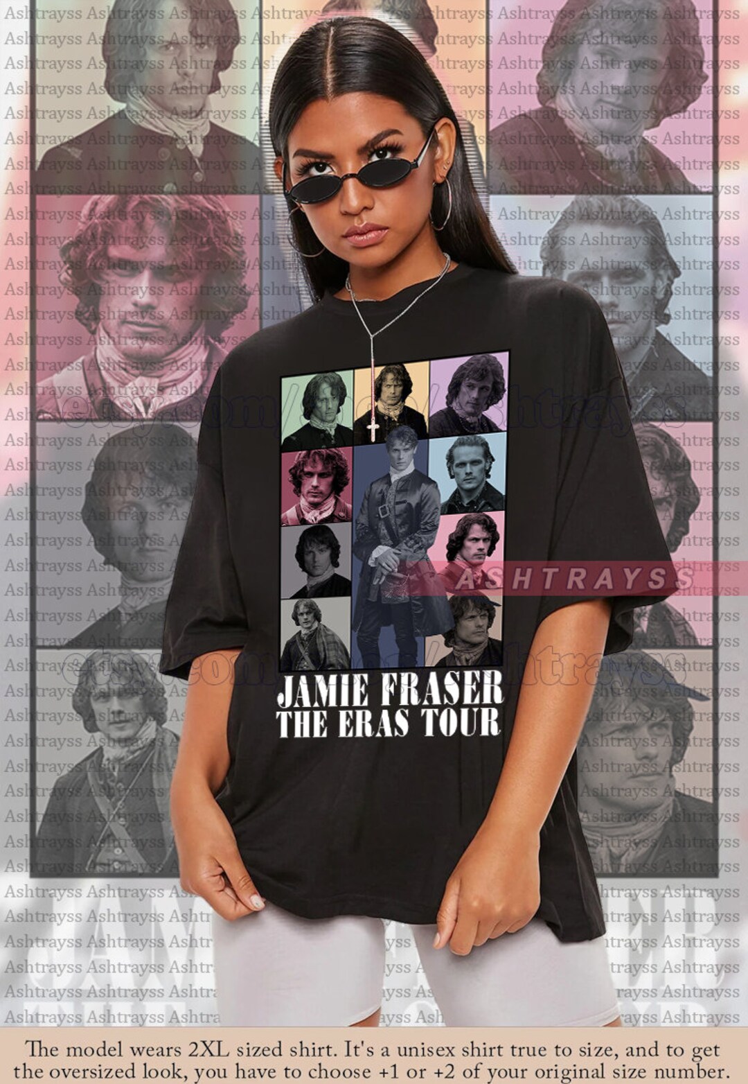 Jamie Fraser Sam Heughan the Eras Tour Tee - Etsy