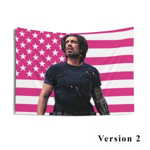 Bucky Indoor Wall Tapestries, Sebastian Stan Pink Flag - Etsy