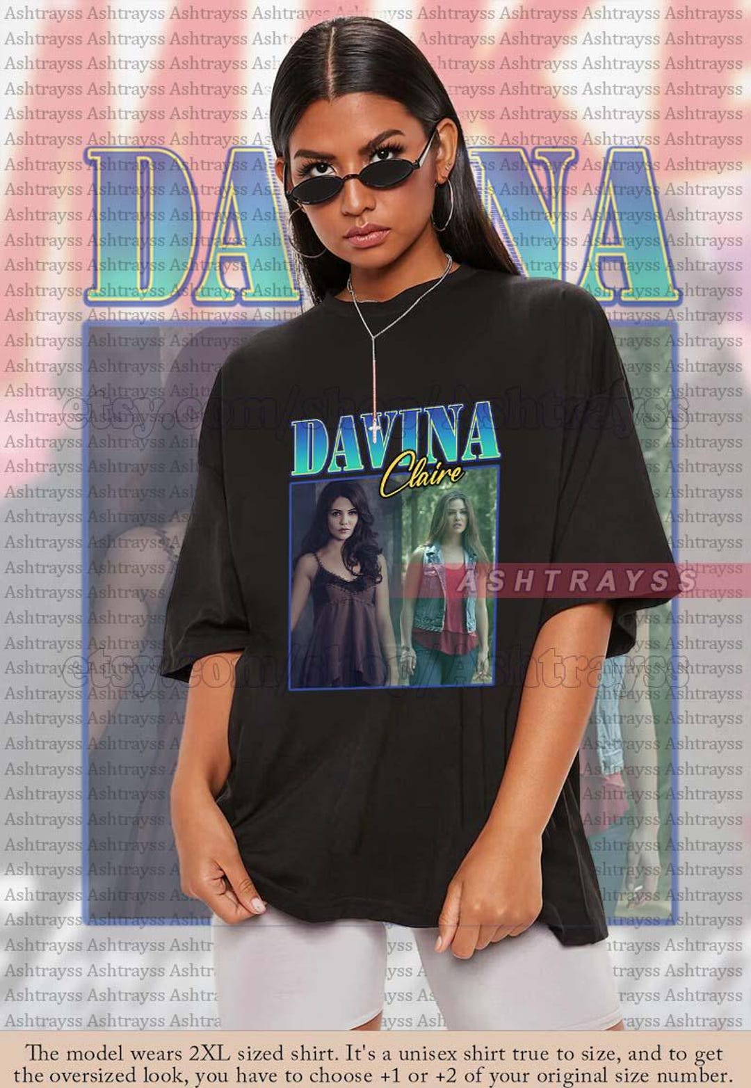 Danielle Campbell as Davina Claire Vintage Retro Tee Sweater, Davina ...
