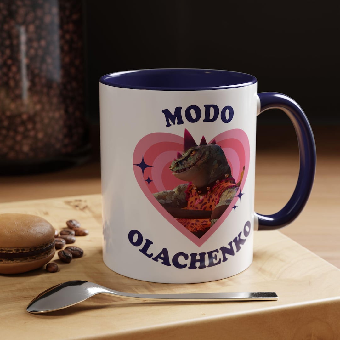 Modo Olachenko Retro Heart Accent Coffee Mug (11, 15oz), Modo Olachenko ...