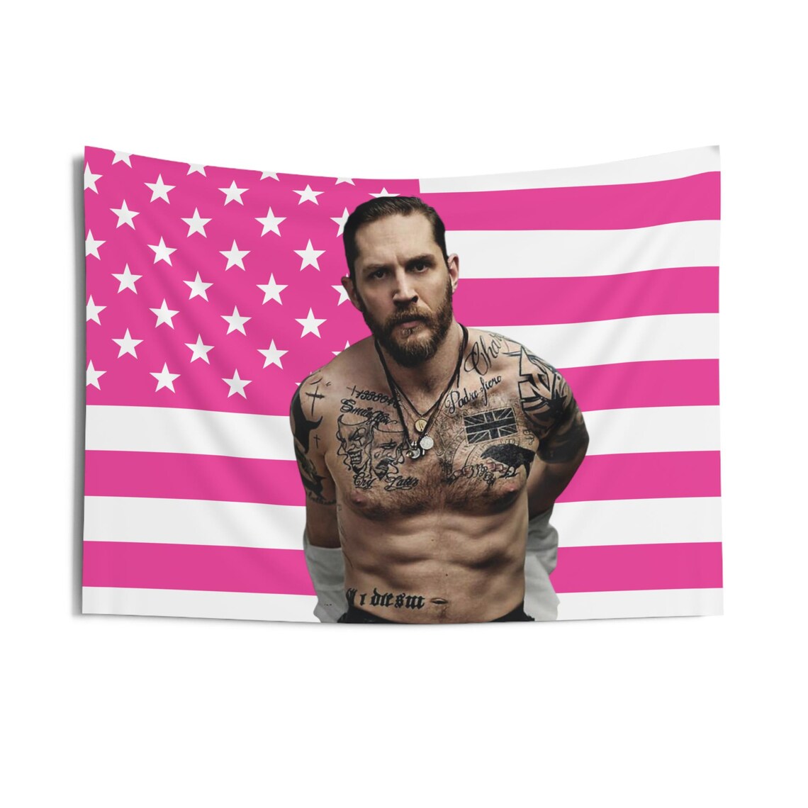 Shirtless Tom Hardy Suit Flag, Tom Hardy Indoor Wall Tapestries, Tom ...