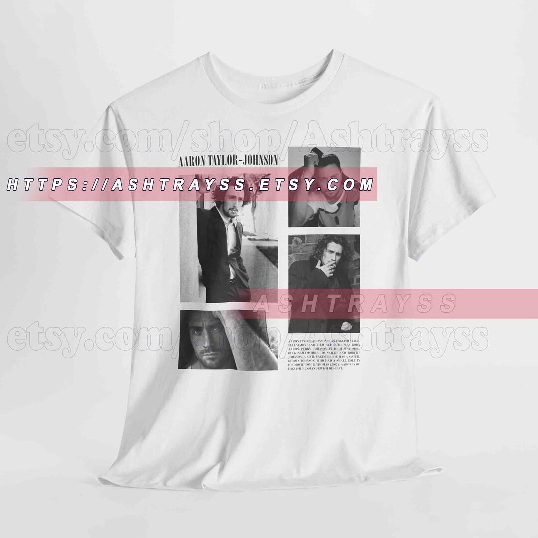 Aaron Taylor-johnson Vintage Biography Tee, Aaron Taylor-johnson Shirt ...