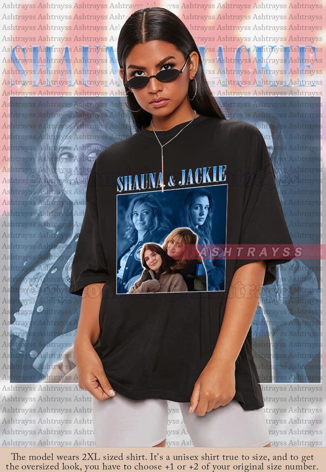 Shauna and Jackie Vintage Retro Tee, Jackie Taylor and Shauna Shipman T ...