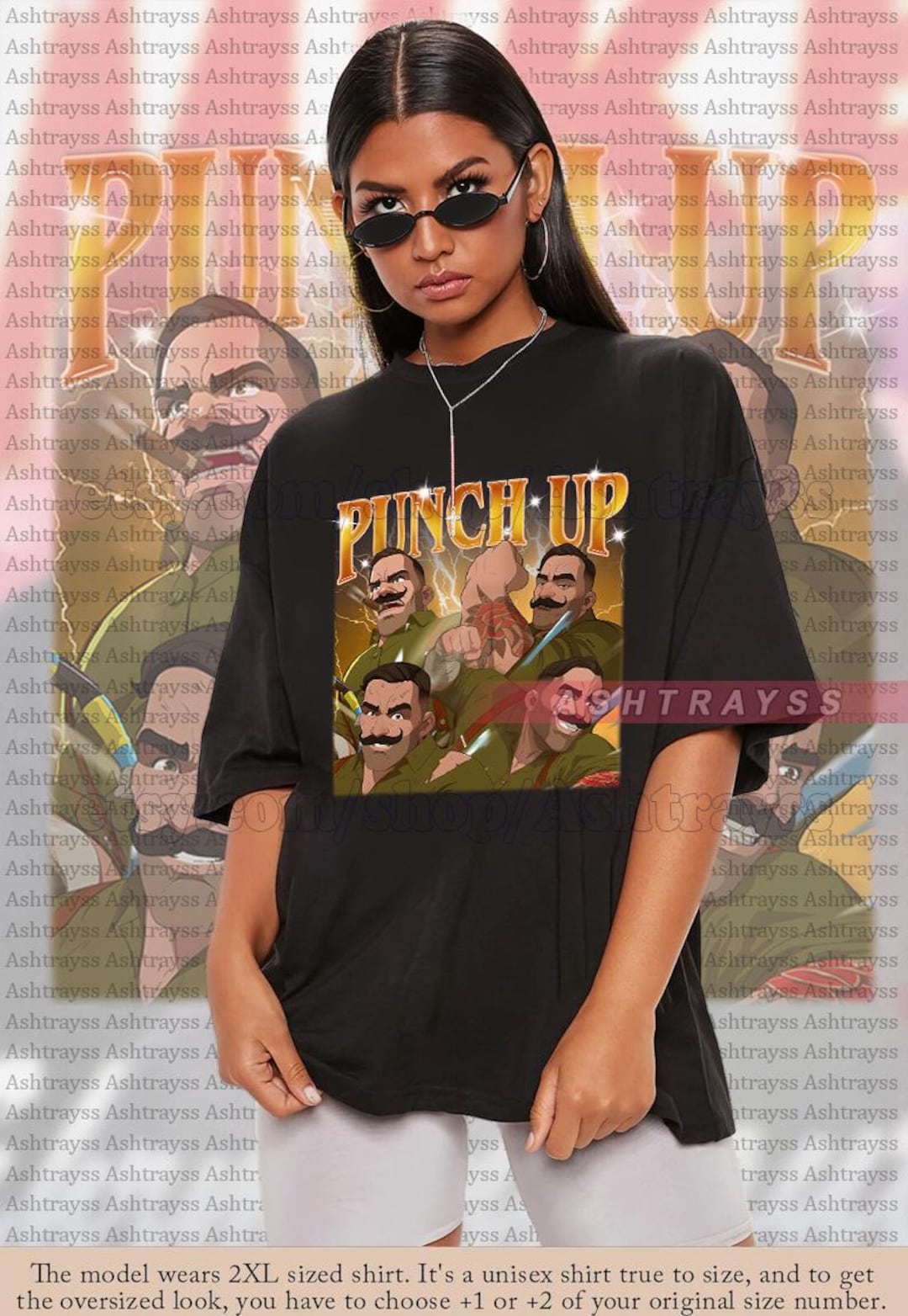 Vintage 90s Graphic Style Punch up T-shirt, Retro Punch up Shirt ...