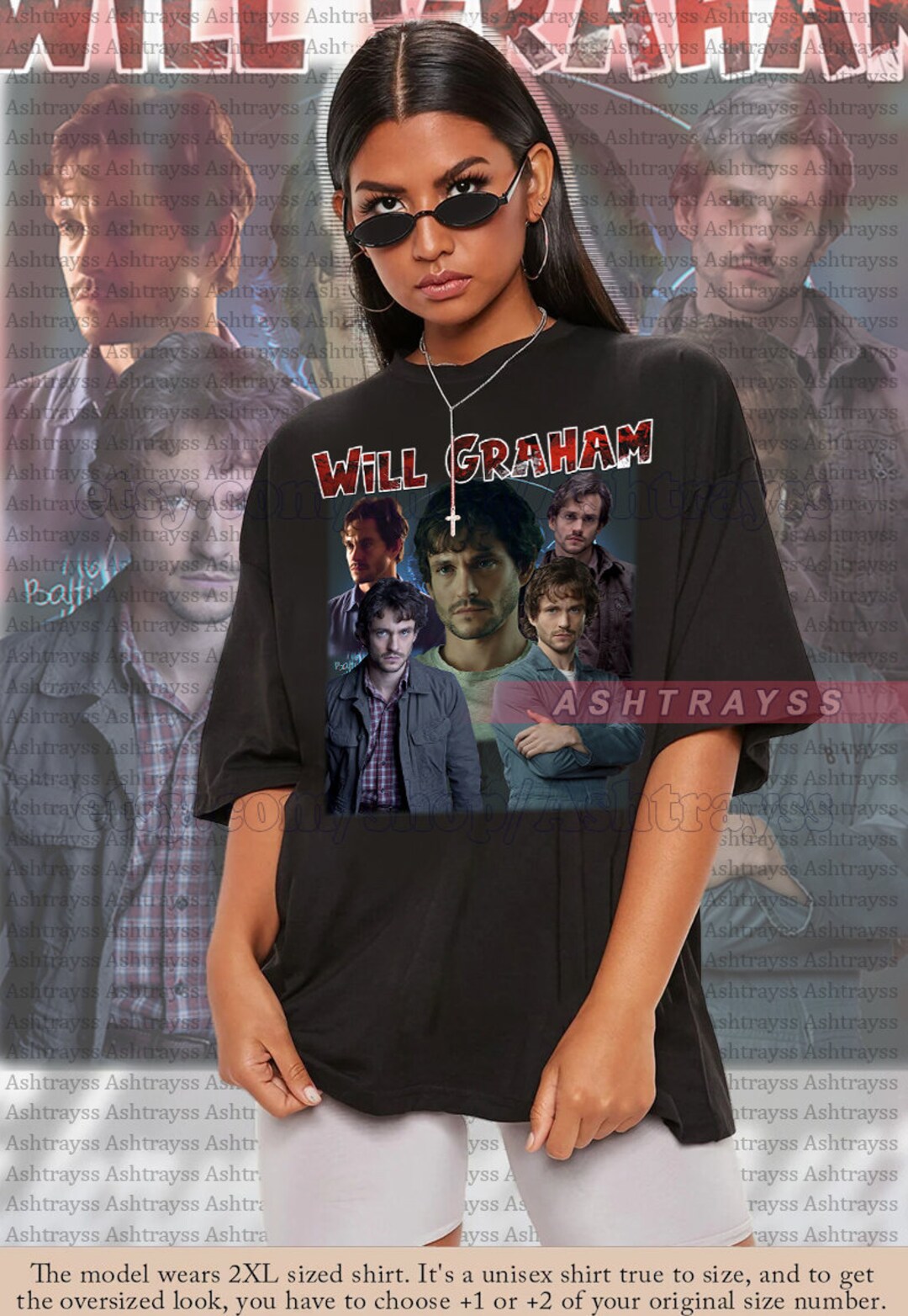 Will Graham Vintage Bootleg Tee, Hugh Dancy Vintage Graphic Tshirt - Etsy