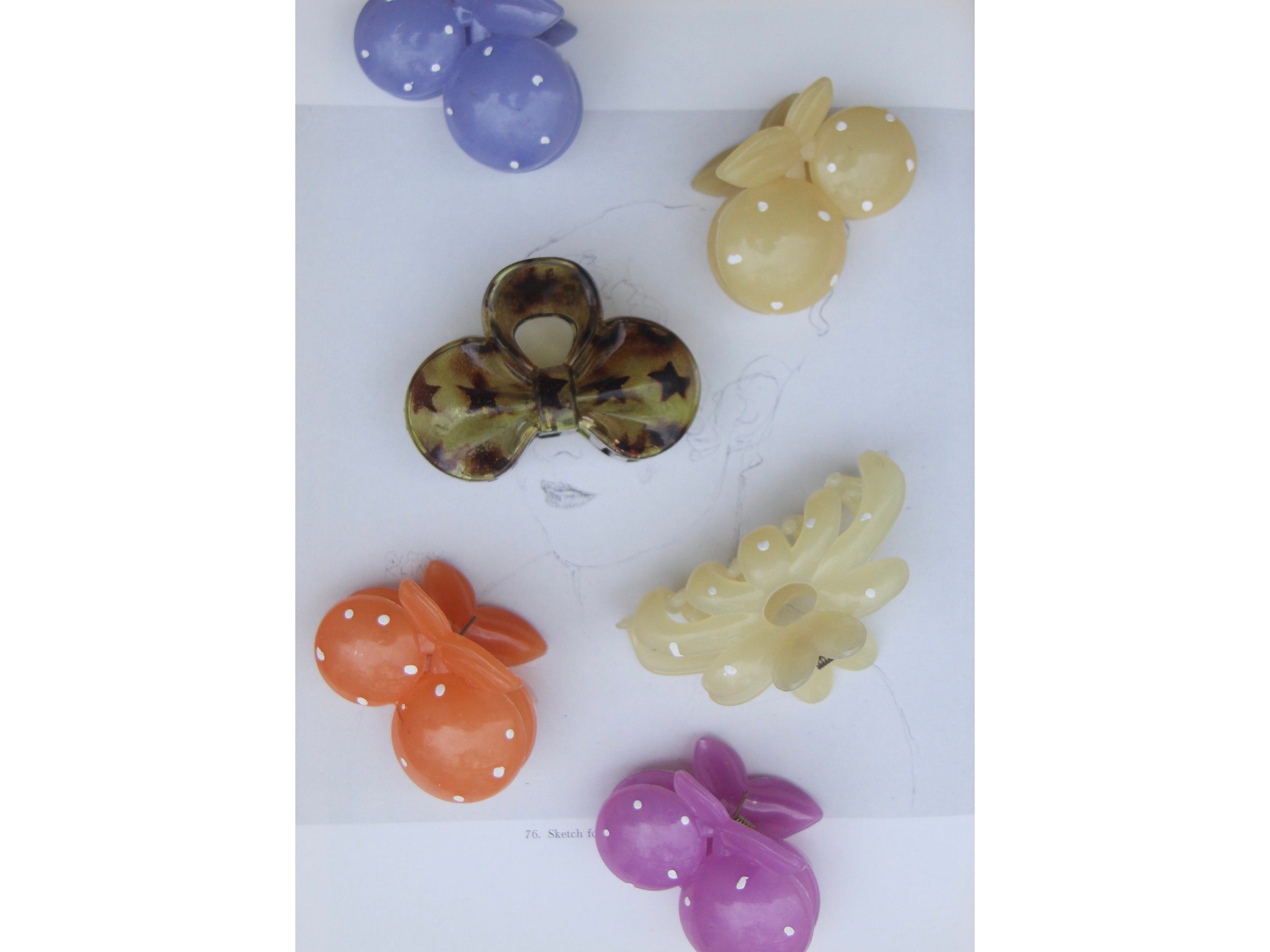 80s Jaw Clips Lot of 6 Nos Hair Accessories Made of Cellulose - Etsy