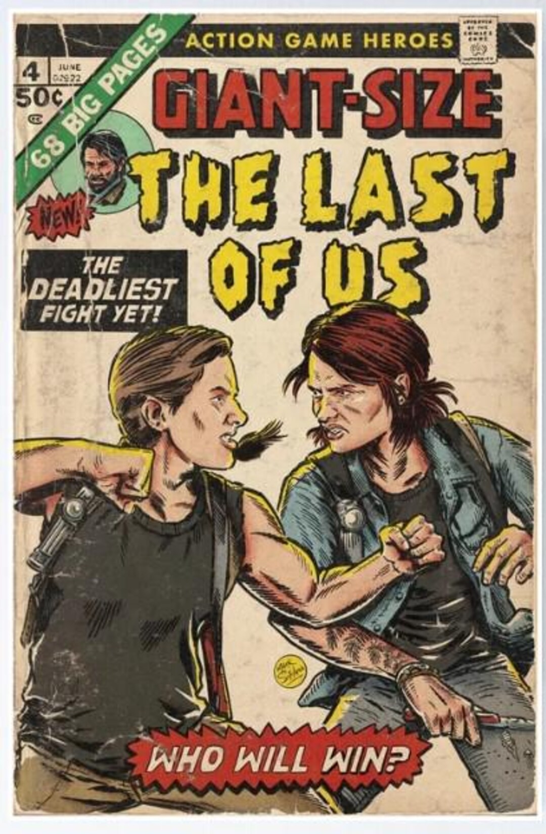 The Deadliest Fight Yet! Comic Book Cover Fan Art Poster - Etsy