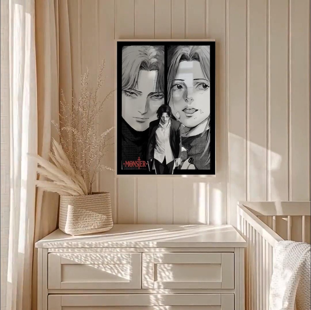 Monster Anime Wall Art Johan Liebert Psychological Manga Poster - Etsy
