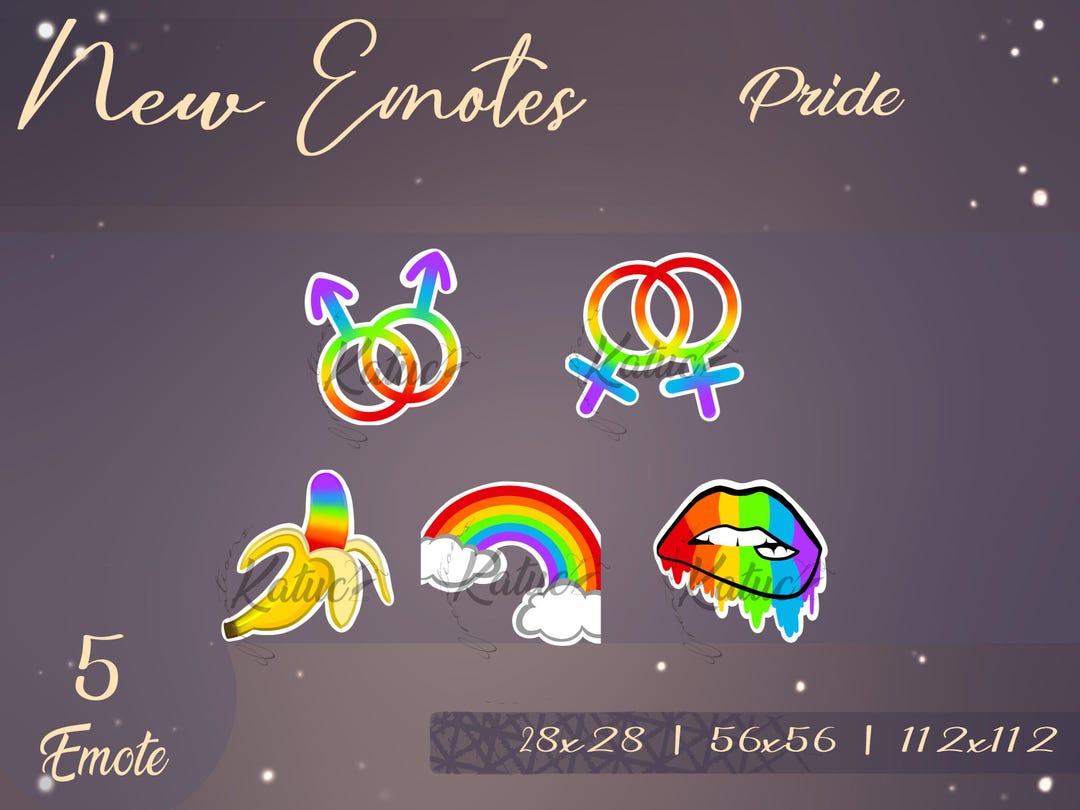 Twitch Emotes || Pride Emotes for Streamers | Pride Emotes | for Twitch ...