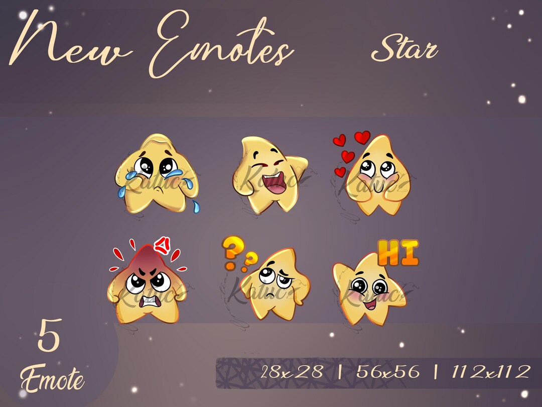 Twitch Emotes || Star Emotes for Streamers | Star Emotes | for Twitch ...