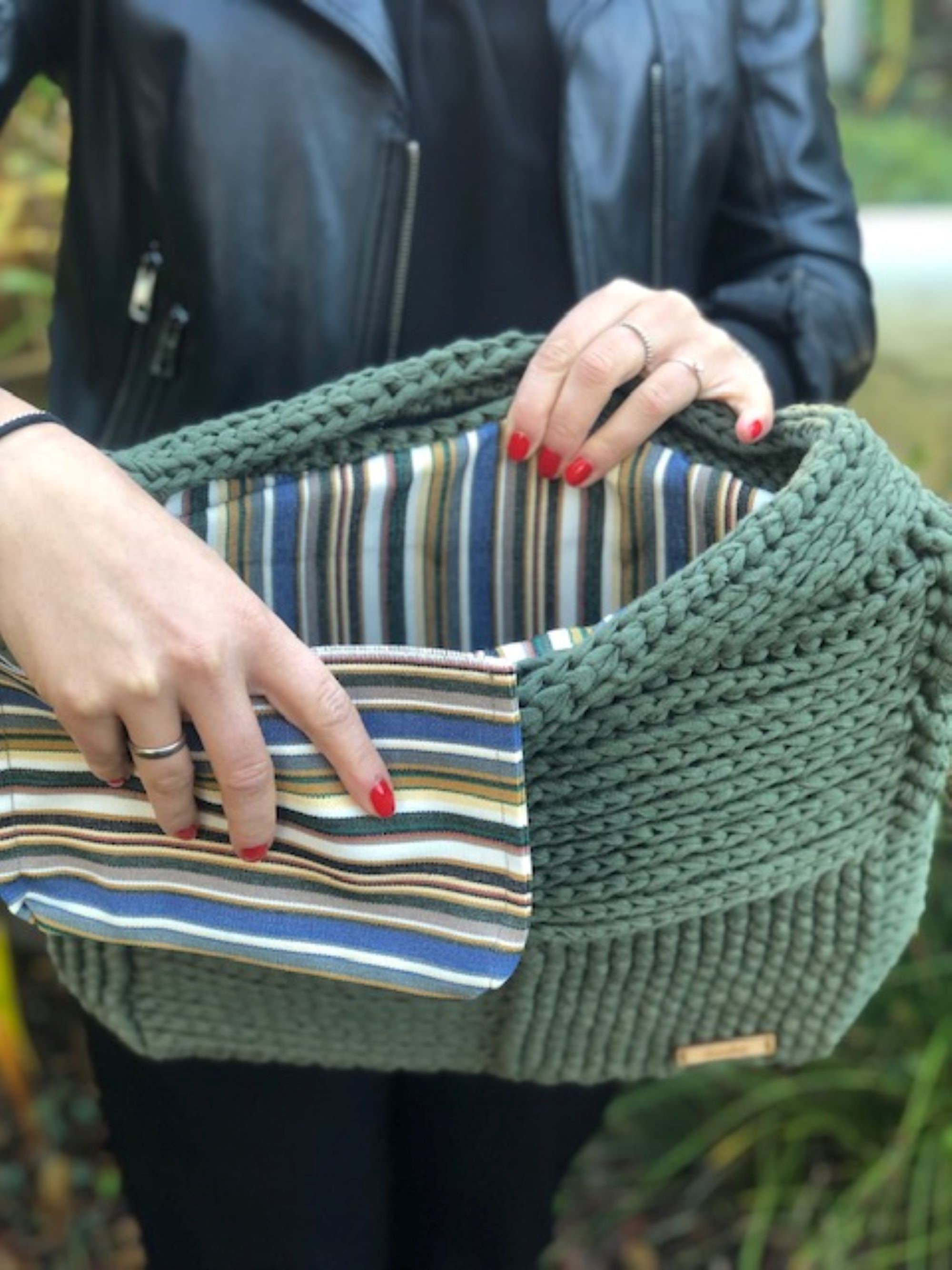 Handmade Bag, Handcraft, Large Bag, Crocheted Bag, Green Bag, Homemade ...