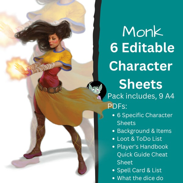 Dnd Character Sheet - Etsy