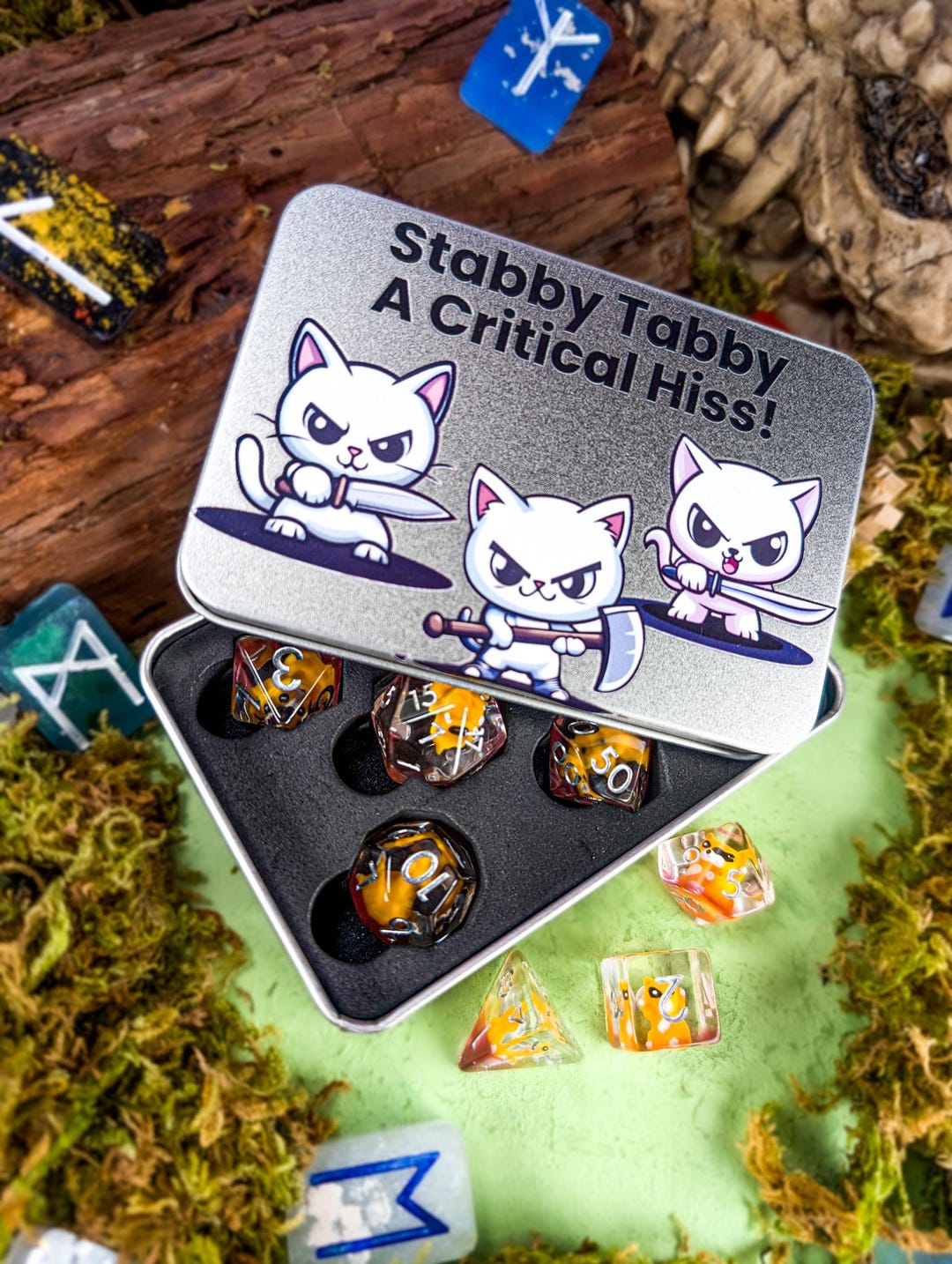 Cat Dice | Dice Storage | Dice for Dnd Dungeons and Dragons | RPG Dice ...