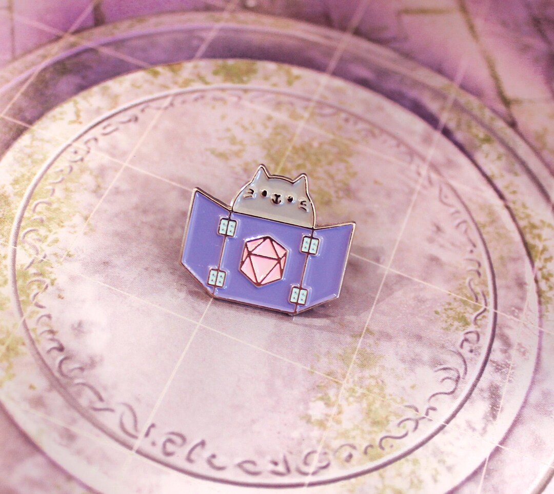 Dungeon Meowster Cat Pin | Enamel Inspired Dnd Pin | Cat Pin | Cat ...