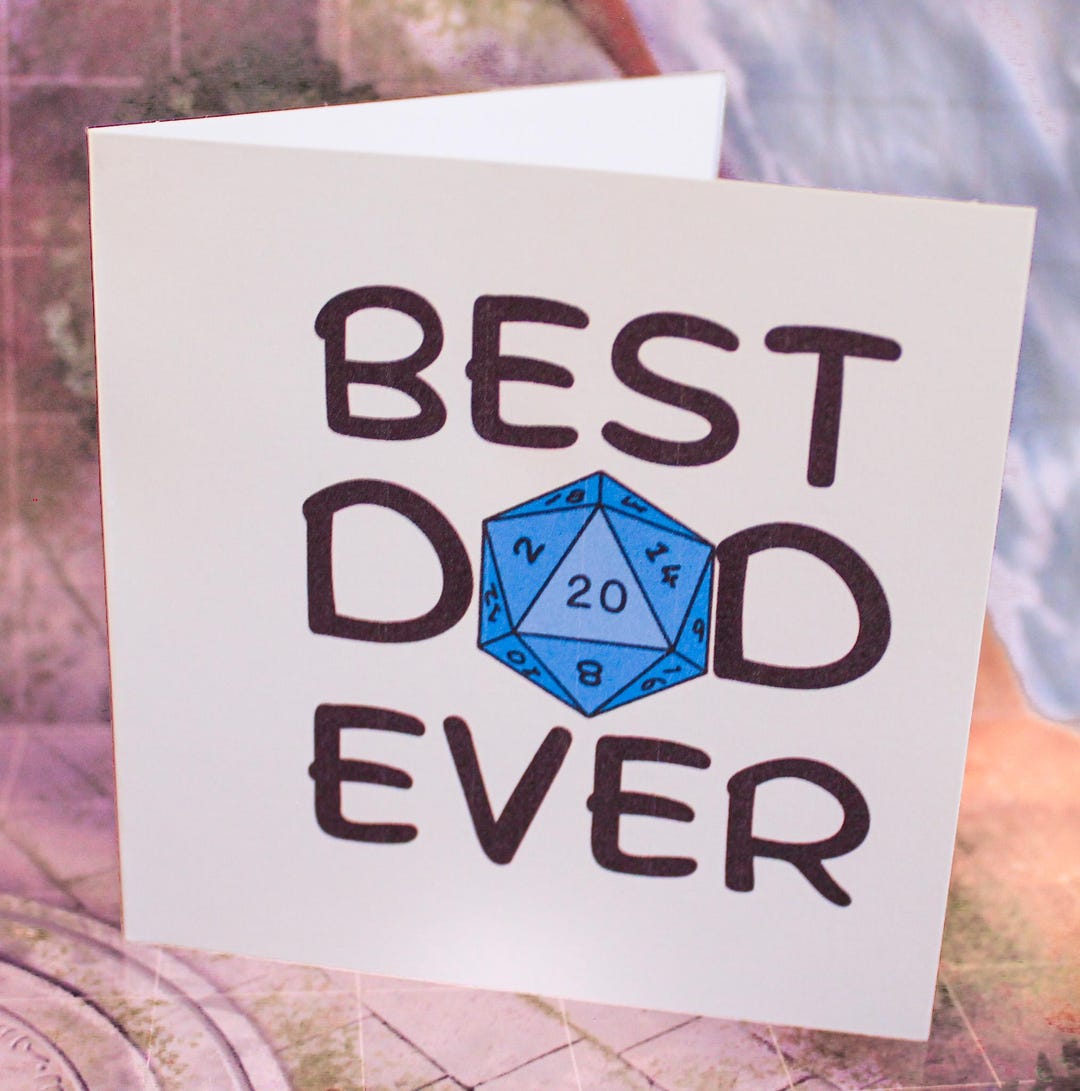 Best Dad Ever Inspired Dnd Card, Can Be Used for All Occasions for Any ...
