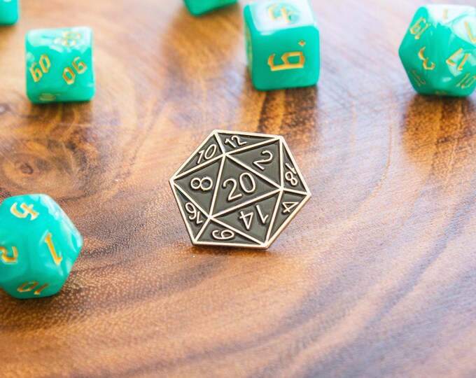 Roll High or Die: D20 Spinner Enamel Pin D&D - Etsy