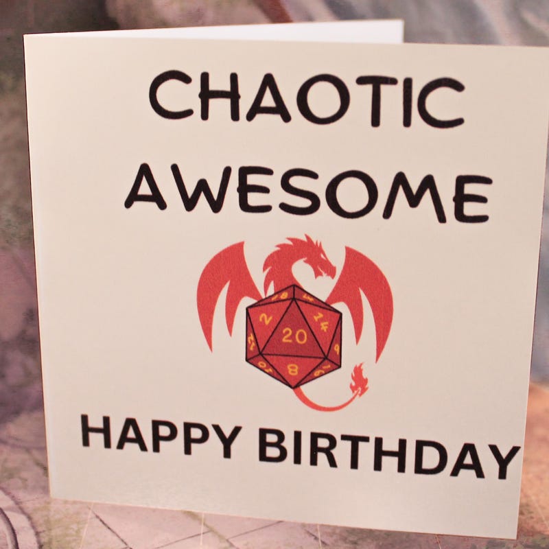 D20 Birthday Card - Etsy UK