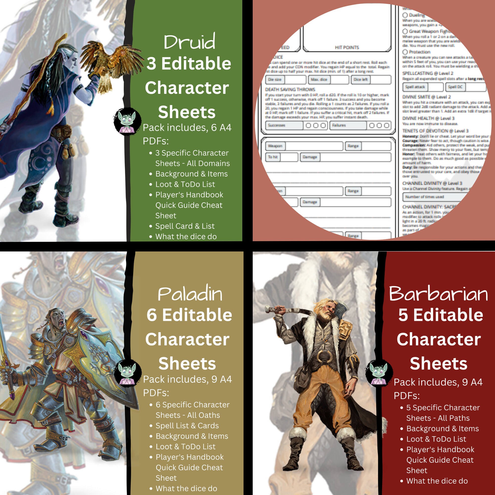 Dnd 5e Character Sheet Digital PDF for Dungeons and Dragons - Etsy Israel
