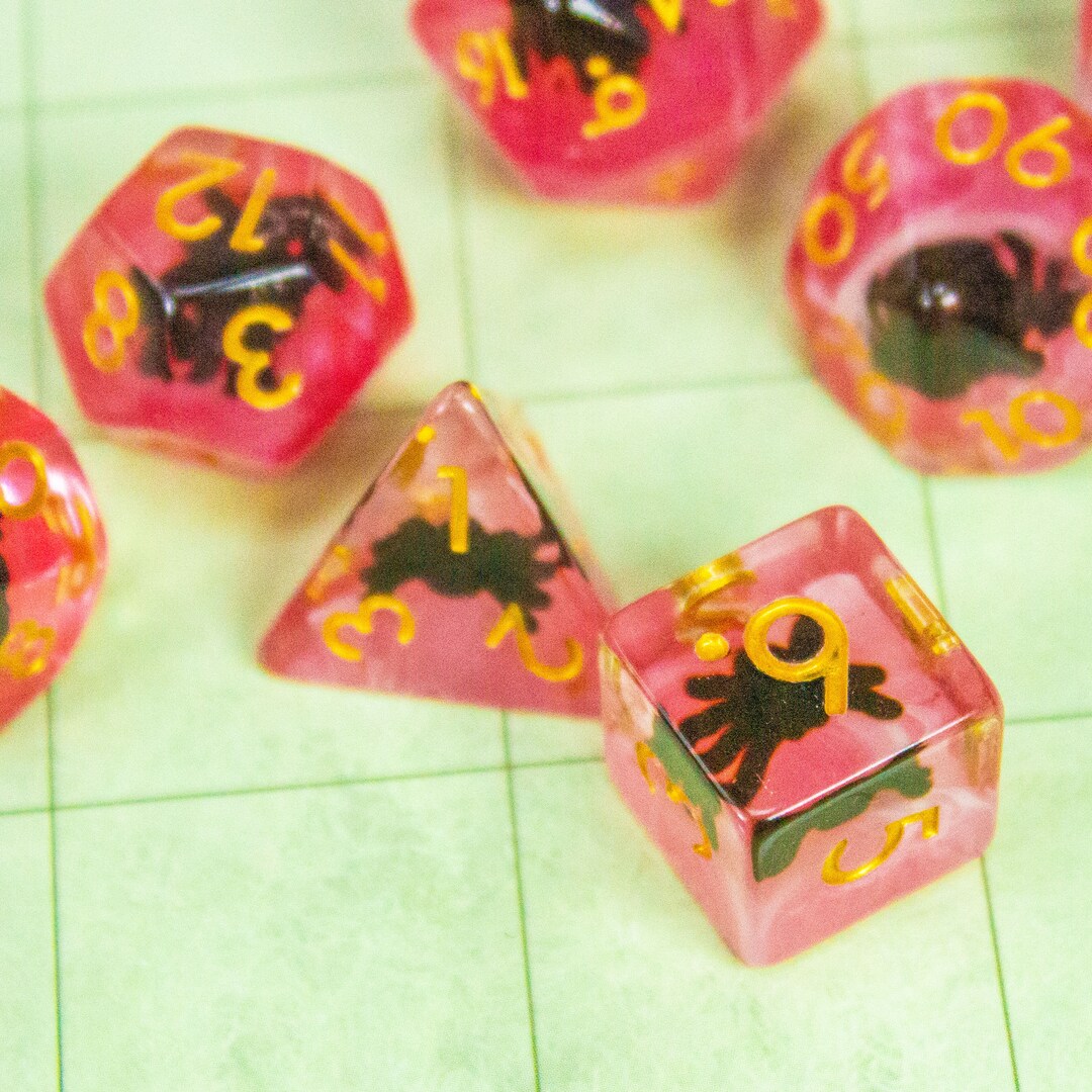 Spiders Dnd Dice Set Funny DND Dice, Spooky Dice, Dungeons and Dragons ...