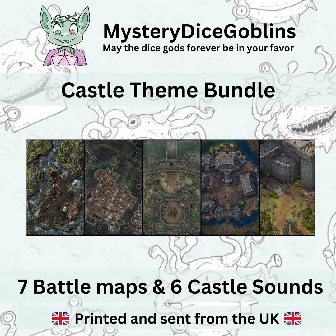Castle Battle Map Bundle Dnd Battle Map D&D Battlemap Download Roll20 ...