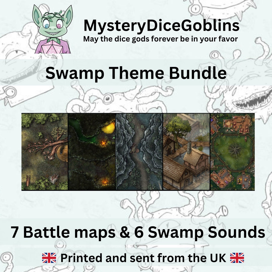 Digital Hi-res Swamp Battle Map Bundle With Swamp Sound Pack - Etsy