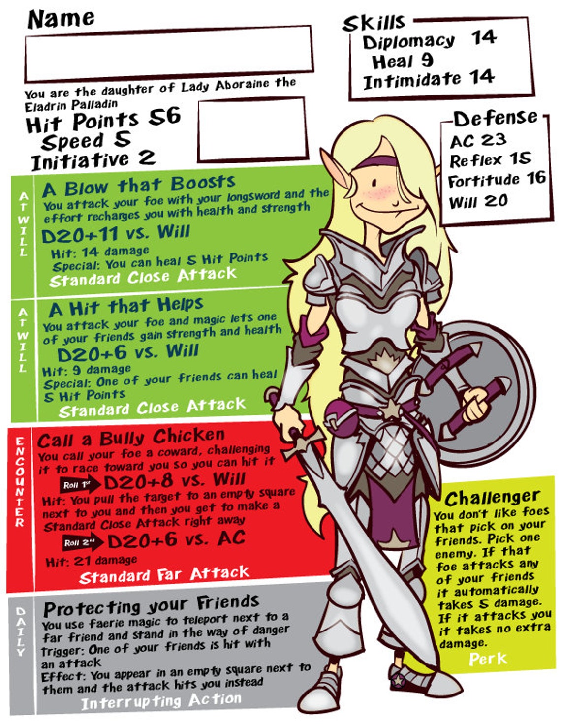 Kids Dungeons & Dragons Character Sheet - Etsy