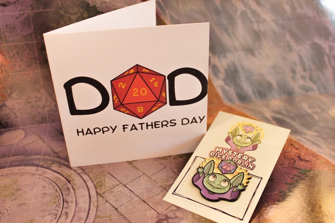 Father's Day Inspired Dnd Card, Perfect for Any Dnd Dad Player. Great ...