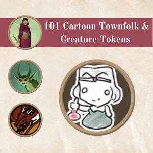 101 Cartoon Dnd NPC Tokens Downloadable Dungeons & Dragons Token Roll20 ...