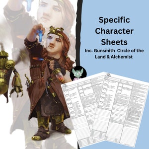 Artificer Dungeons and Dragons Character Sheet 9 Editable Pdfs A4 ...
