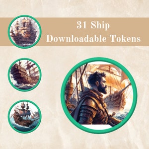 31 Dnd Ship Tokens Downloadable Dungeons & Dragons Token Roll20 Foundry ...