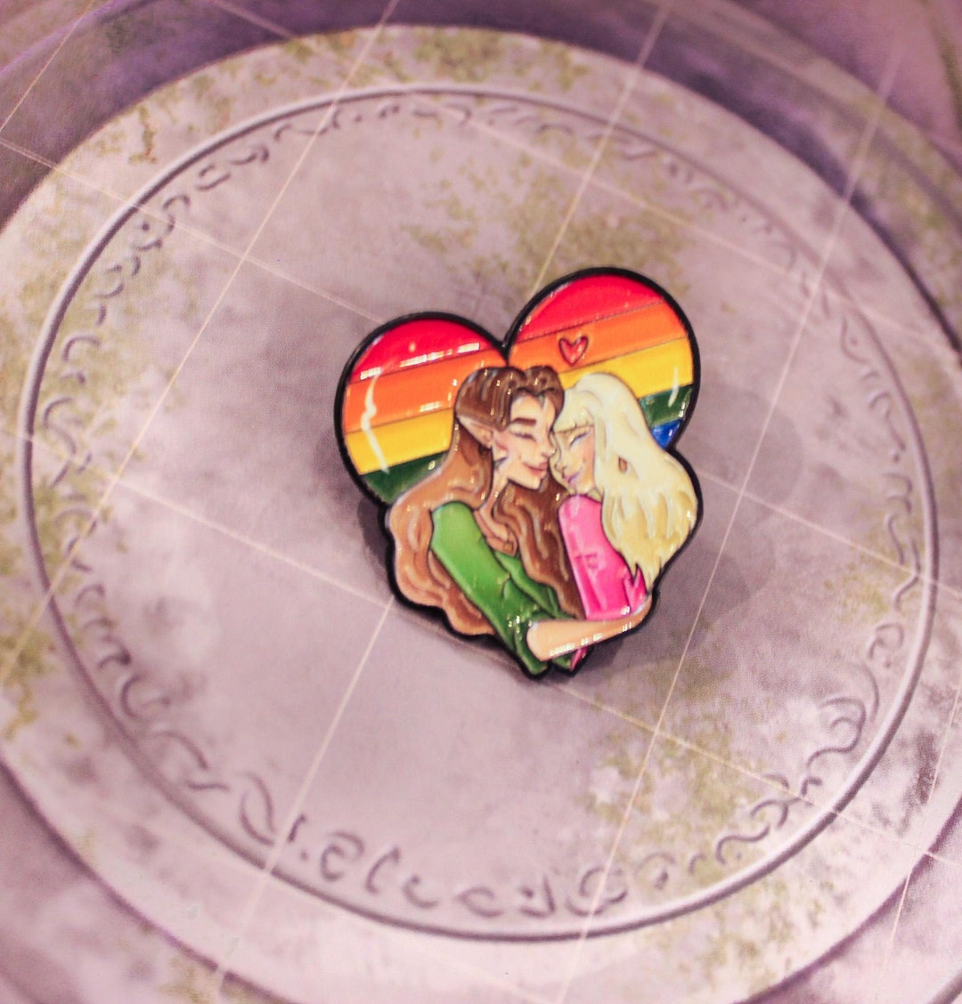 Pride Pin | LGBTQ Elf Pin | Enamel Pin | Pride Heart | Lesbian Pin - Etsy