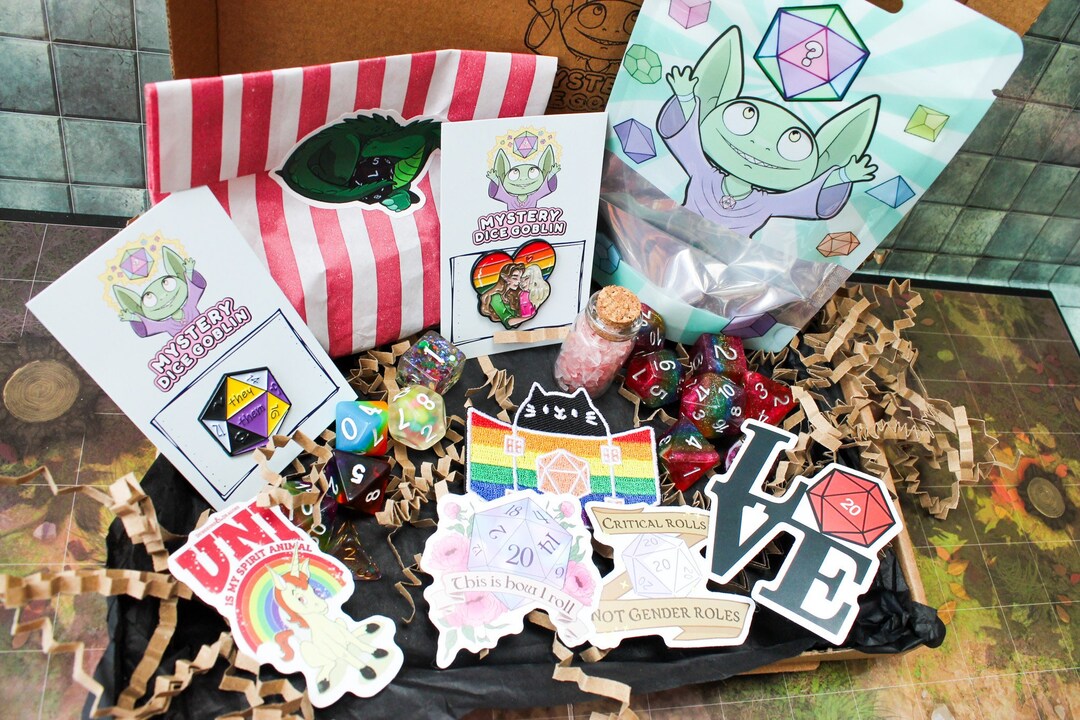 Roll With Pride Dice Gift Box for Dnd Players Pride Pin LGBT Pronoun ...