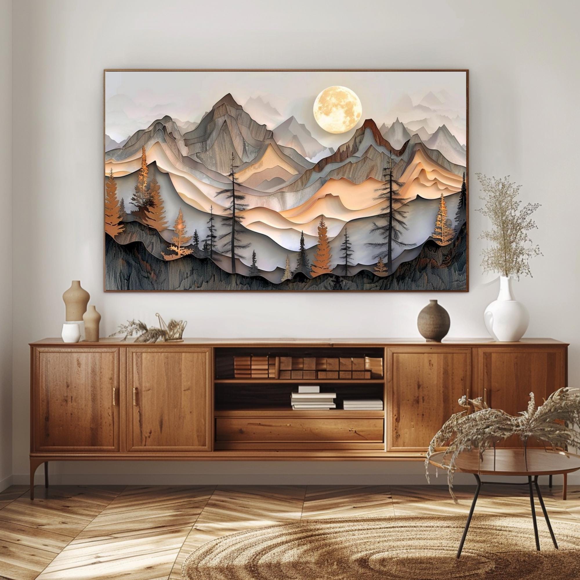Samsung Frame TV Art, Paper Craft Style, Boho Frame TV Art, Samsung Art ...