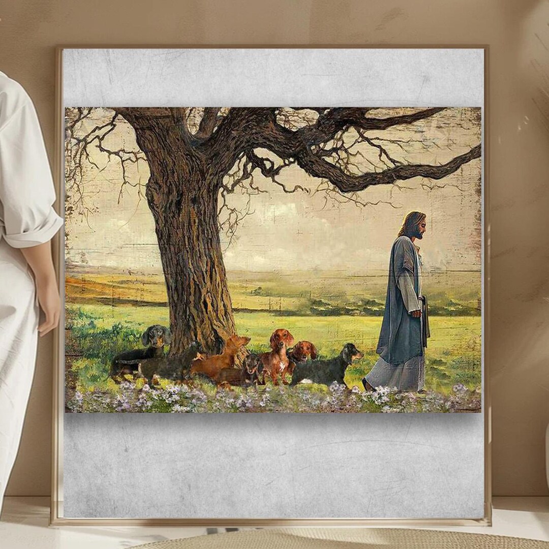 Dachshund God Poster Jesus Dog Lover - Etsy