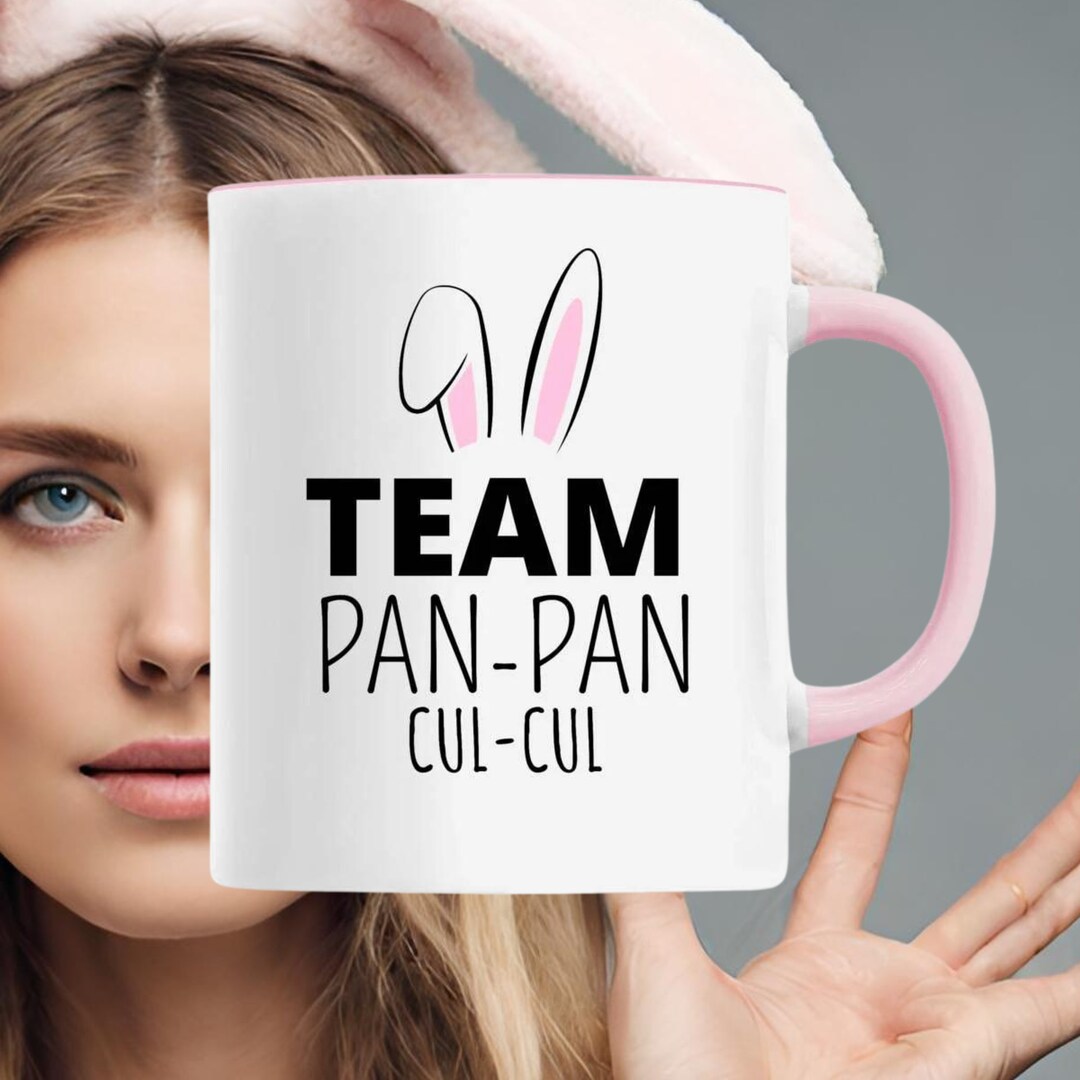 Rabbit Mug - Team Pan Pan Cul Cul - Humor Mug - Gift Idea - Humor Mugs - Rabbit Mug - Etsy