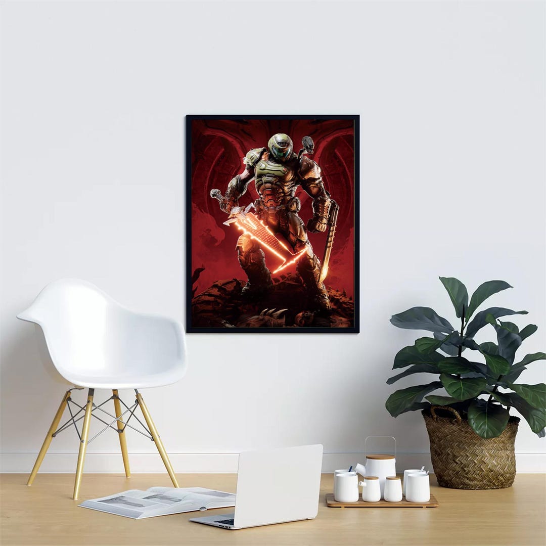 Doom Eternal Game Poster Hd Oil Painting for Modern Home Decor ...