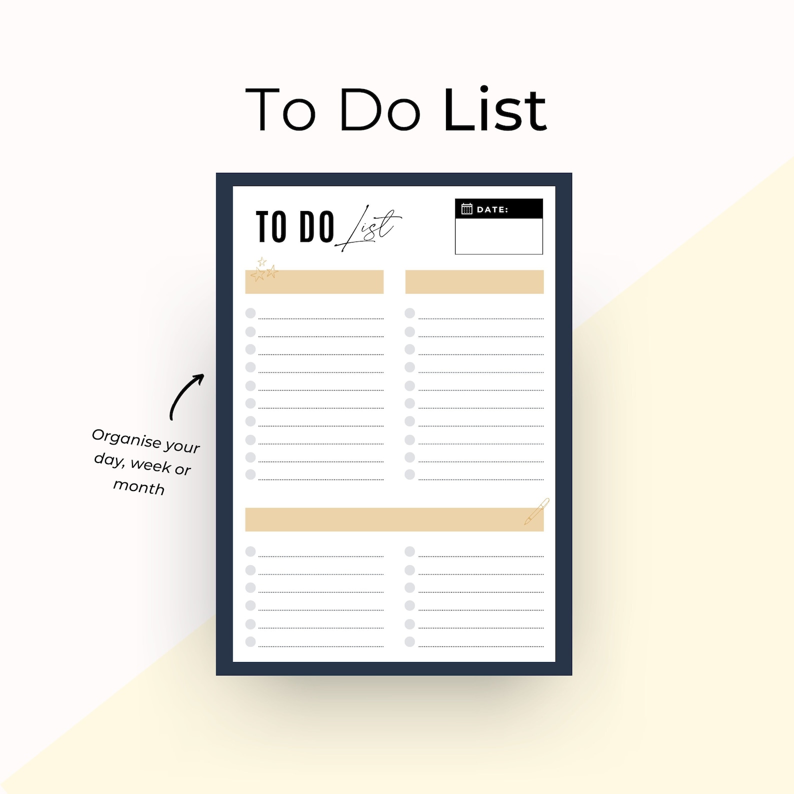 To Do Checklist, INSTANT DOWNLOAD, Printable to Do List, Task Tracker ...