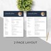 Navy Resume Template Digital Download, INSTANT DOWNLOAD, Professional ...