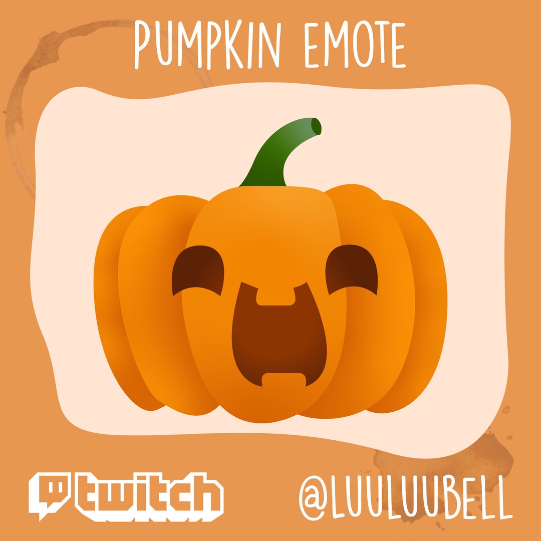 Pumpkin/jack 'O Lantern Twitch Emote/sub/bit Badge - Etsy