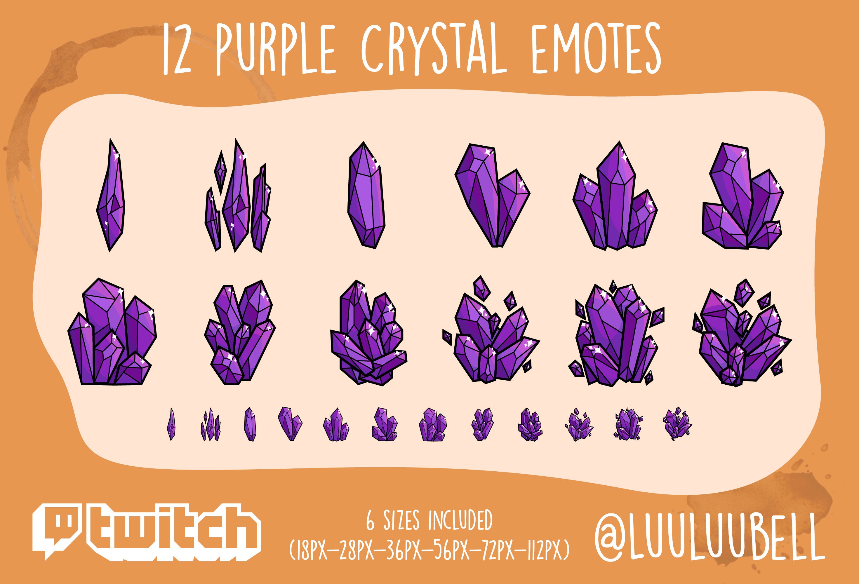 Purple Crystal Twitch Emote/sub/bit Badge - Etsy