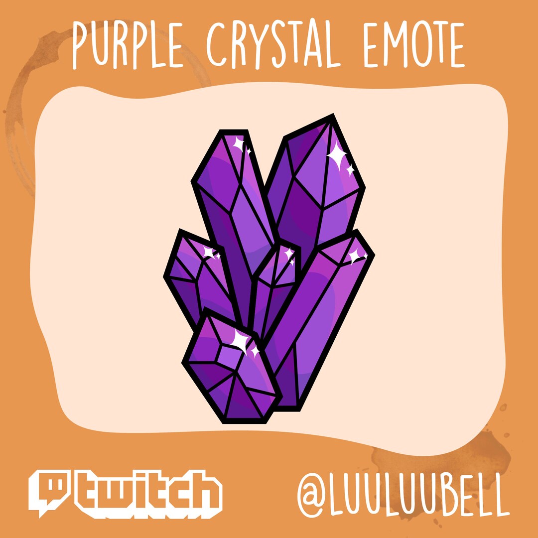 Purple Crystal Twitch Emote/sub/bit Badge - Etsy