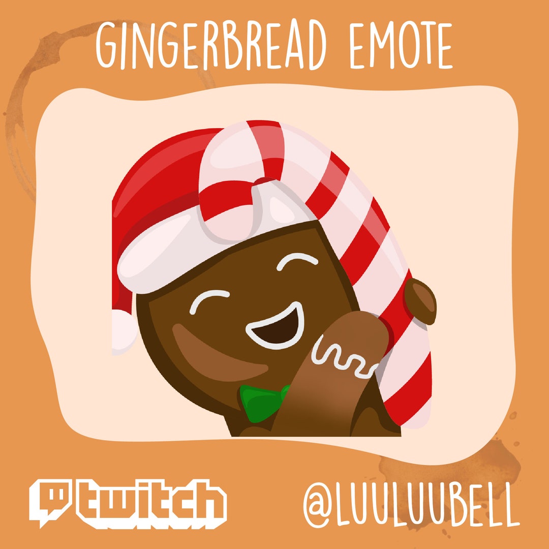 Gingerbread Twitch Emote/sub/bit Badge - Etsy