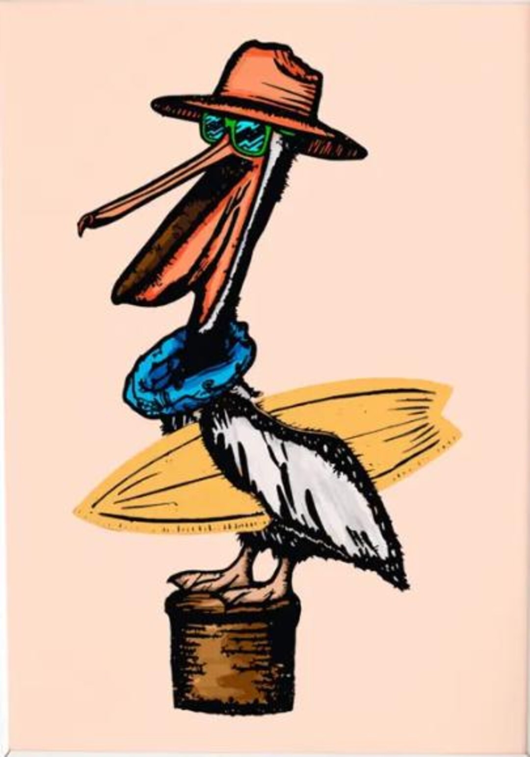 Pelican Surf Poster - Kids Wall Ar Poster - Etsy