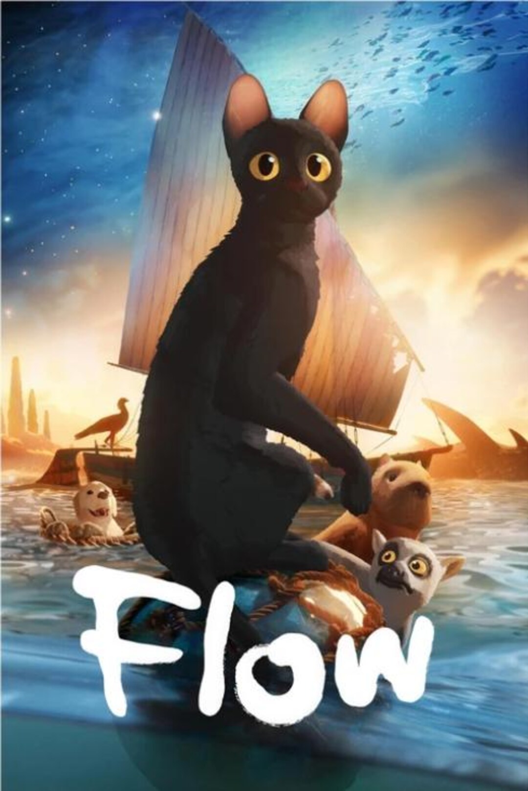 Flow Movie - Flow Cat Poster - Etsy