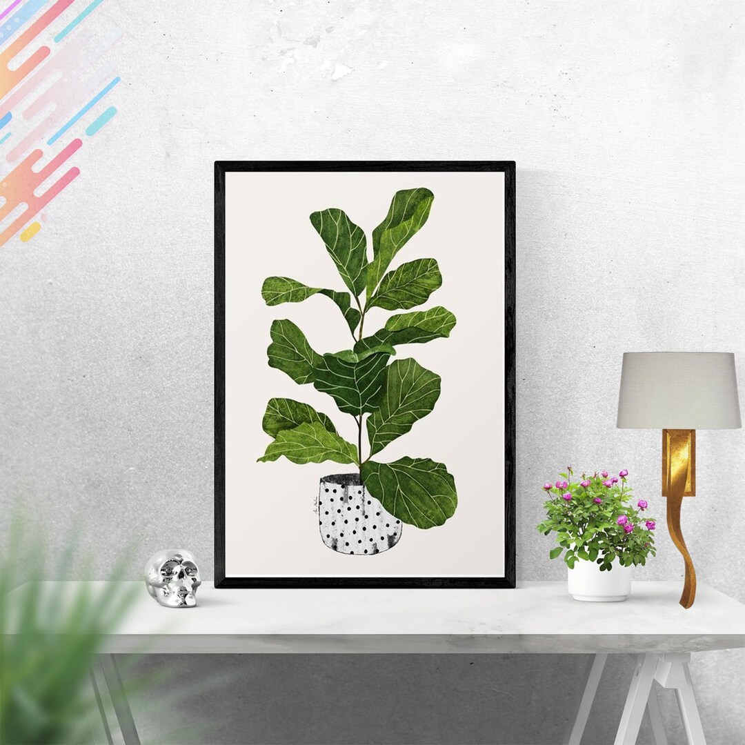 Fiddle Leaf Fig Tree Art Print Poster - Etsy