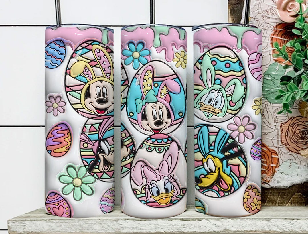 20oz Cartoon Easter Png, 3D Mickey and Friends Inflated Tumbler Png ...