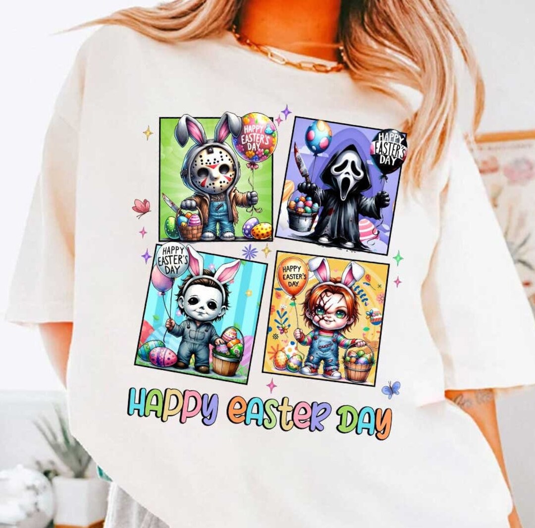 Chibi Horror Movie Killer Png, Horror Easter Png Bundle, Happy Easter ...